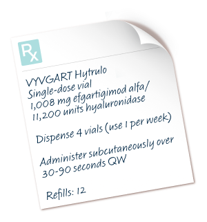 VYVGART Hytrulo: streamlined subcutaneous administration